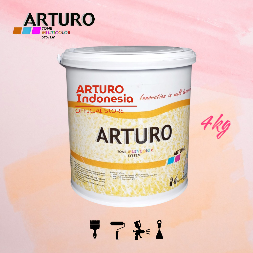 Jual ARTURO Type MARS Galon 4kg Cat Texture Tone Tekstur Dinding Tembok ...