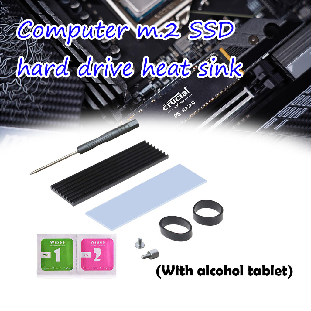 Jual Heatsink SSD M.2 NVMe Aluminium Cooler M2 Sata NGFF Thermal Pad ...