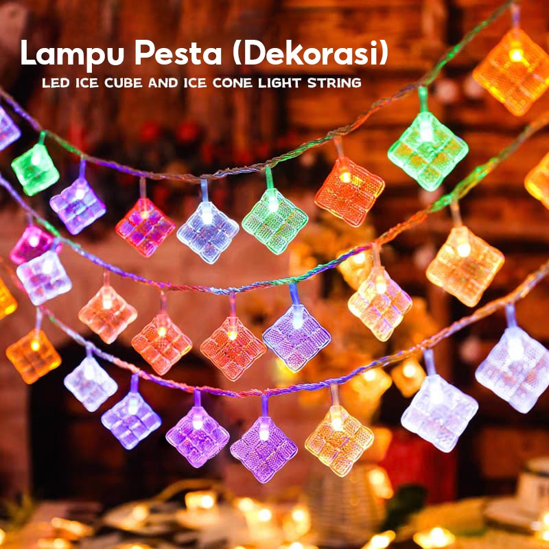 Jual Lampu Hias Ketupat Lebaran Hari Raya RGB Rainbow Panjang 8 Meter ...