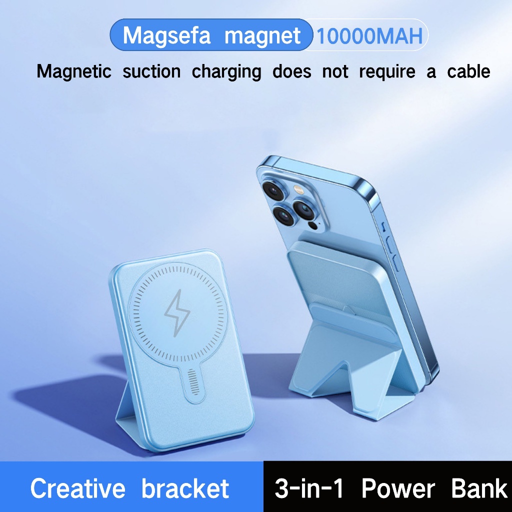 Jual Magnetic Power Bank 10,000mAh, Wireless Portable Charger, 20W Fast ...
