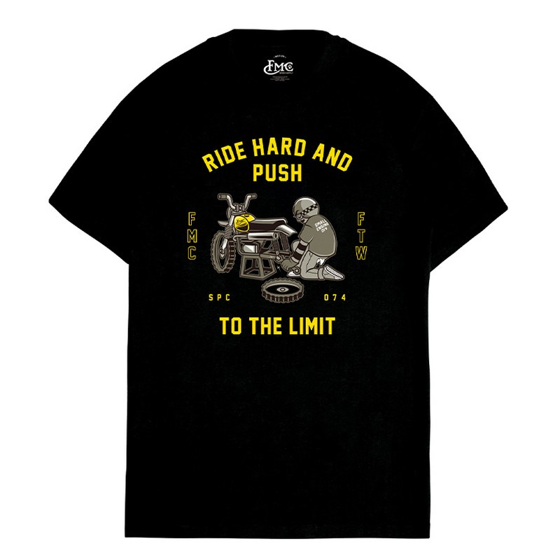 Jual FMC Kaos Pria Katun Cotton Ride Hard Baju Atasan Casual Tee T ...