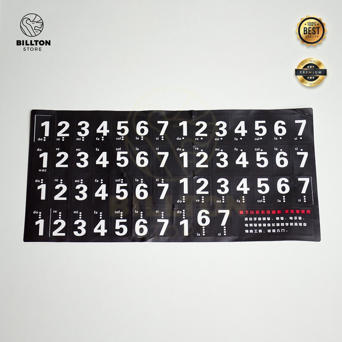 Jual Stiker Penanda Tuts Piano Keyboard Practice Notes Sticker Premium ...
