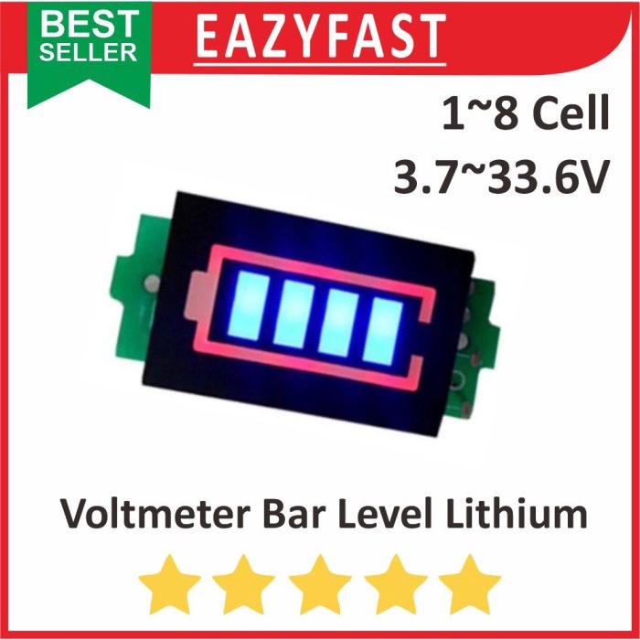 Jual Voltmeter Bar Level Kapasitas Baterai Batre Cell Lithium 18650 1-8S | Shopee Indonesia