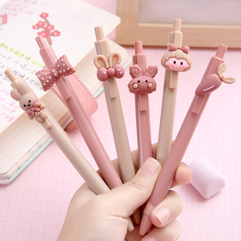 Jual PULPEN 4PCS DAN 6PCS KARAKTER LUCU DAN IMUT /PEN SEKOLAH CARTOON ...