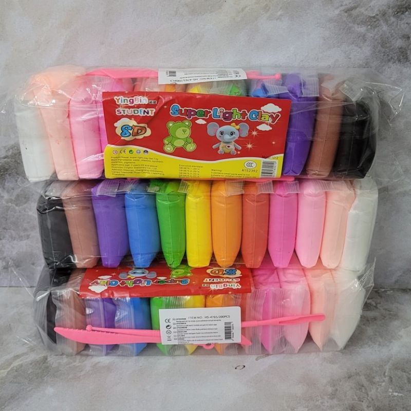Jual Polymer Magic Clay / Lilin Plastisin Mainan Edukasi Anak 12 Warna ...