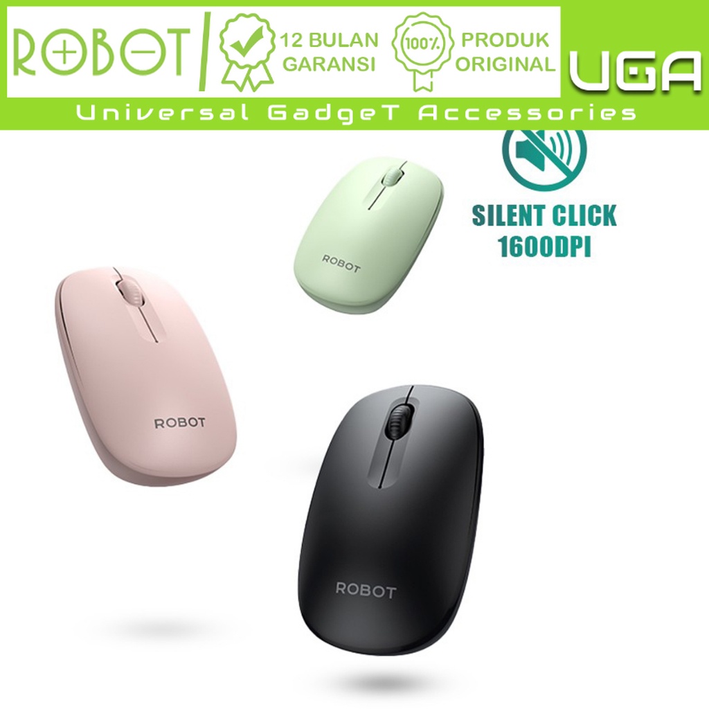 Jual Mouse 2.4G Wireless ROBOT M260 Optical USB Mouse Original Garansi ...