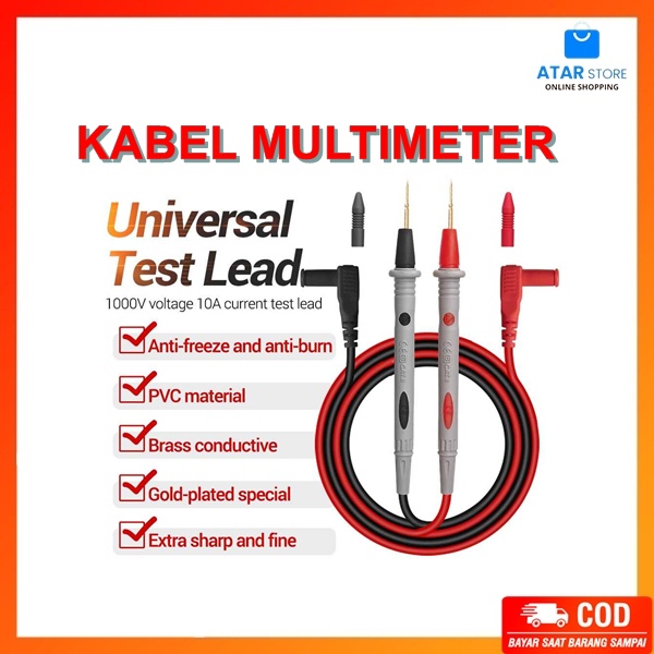 Jual Kabel Multimeter Multitester Avometer Bahan Silicon Rubber Wire ...