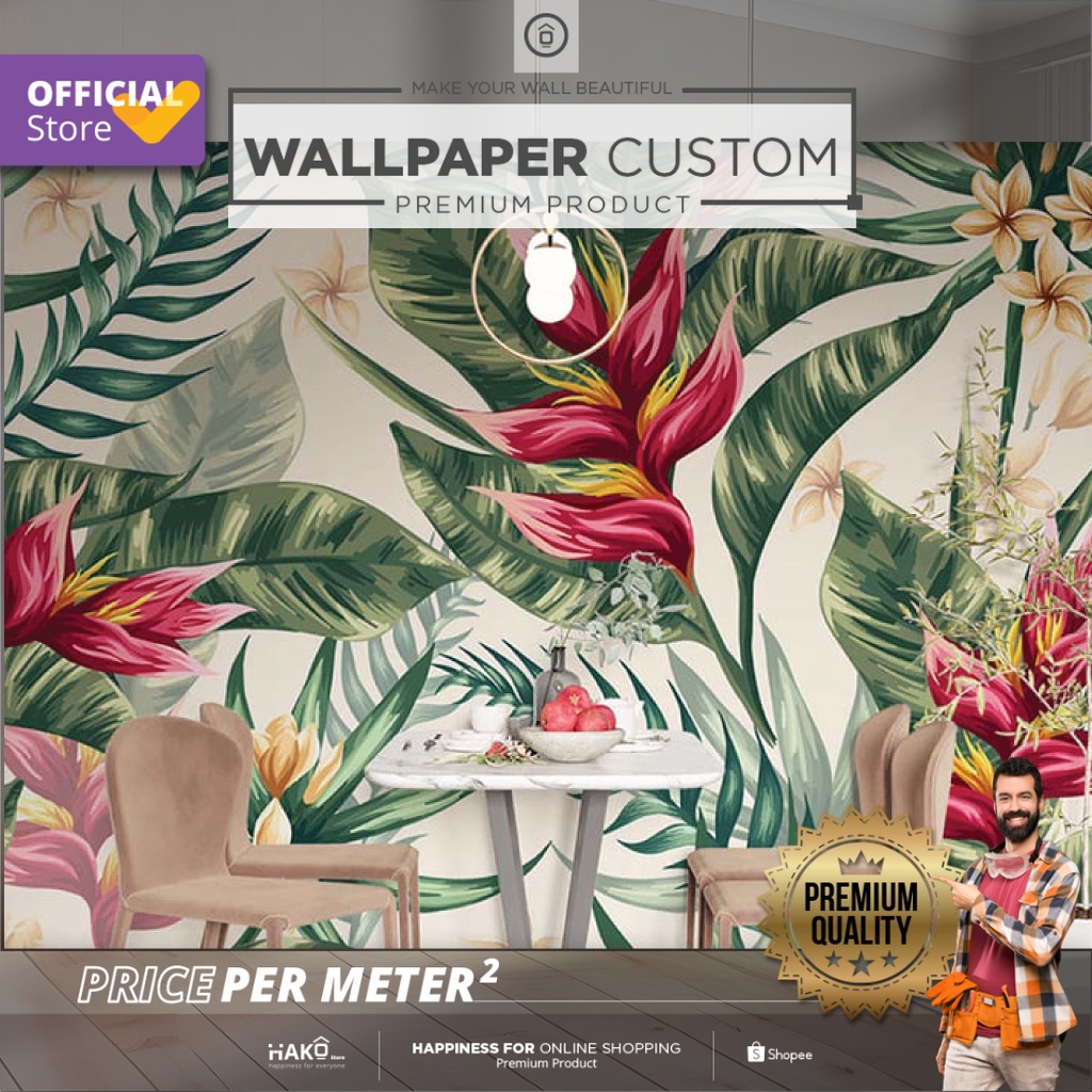 Jual Wallpaper Custom Tempat Usaha / Cafe | Gambar Tumbuhan dan Tanaman ...