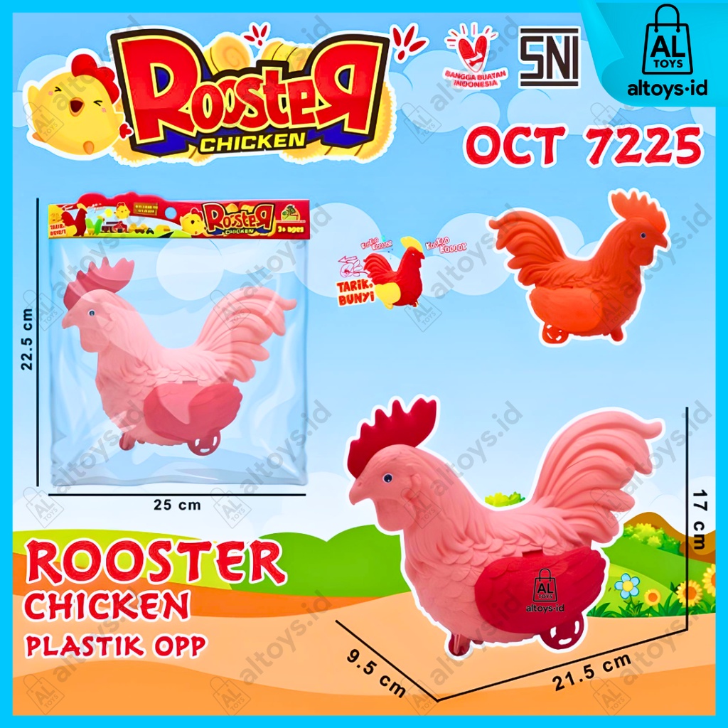 Jual MAINAN AYAM TARIK KRING ROOSTER CHICKEN OCT7225 MAINAN ANAK ANIMAL ...
