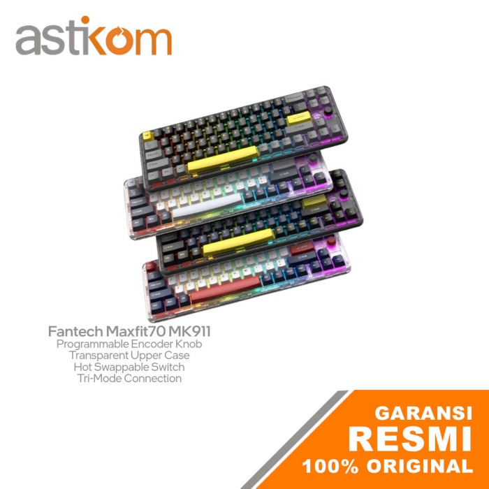 Jual Fantech Maxfit70 MK911 65% RGB PBT Mechanical Keyboard Gaming ...
