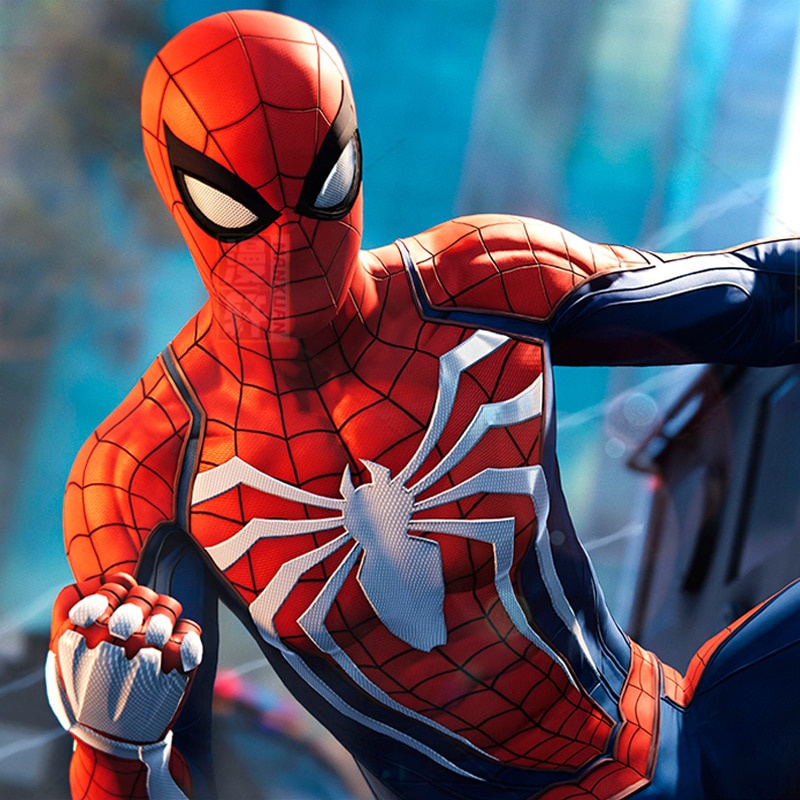 Jual Preorder Ps4 Spiderman Costume Halloween 3d Print Spandex Bodysuit