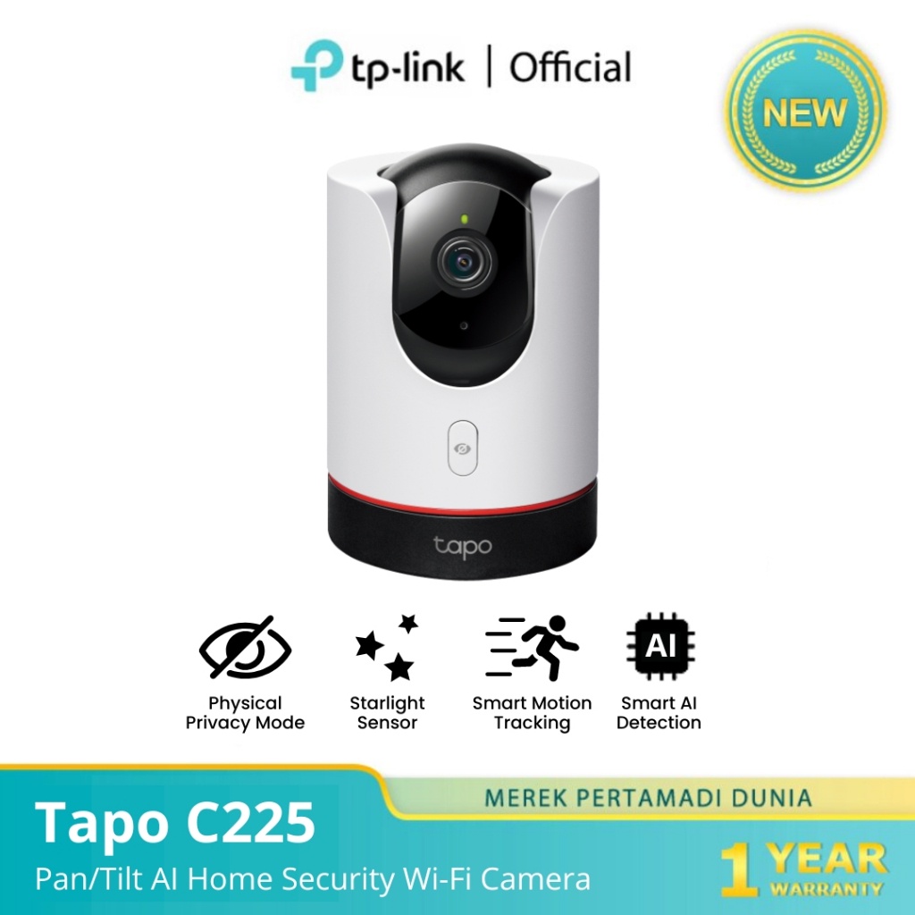Jual TP-LINK Tapo C225 pan camera Pan/Tilt AI Home Security Wi-Fi Camera | Shopee Indonesia