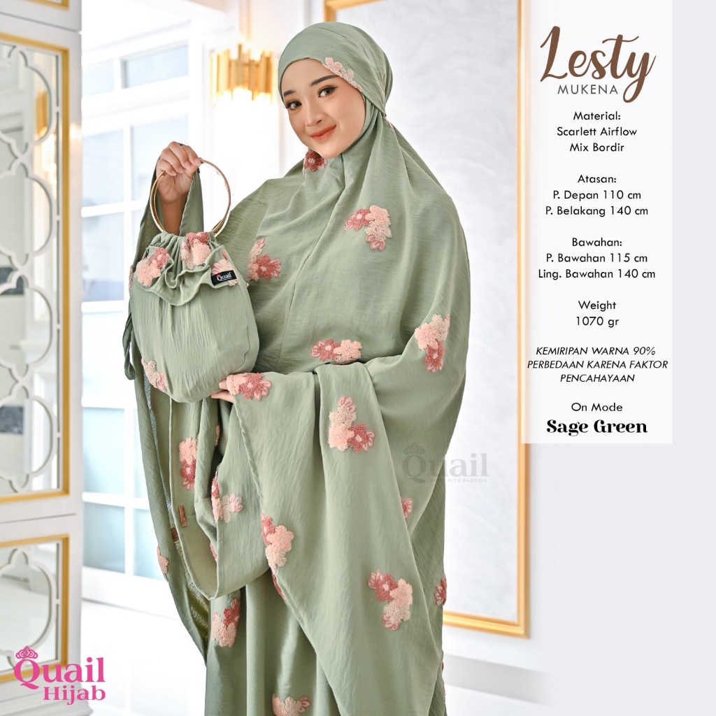 Jual Mukena Dewasa Premium Lesty Mukena Original Quail Hijab Wanita ...
