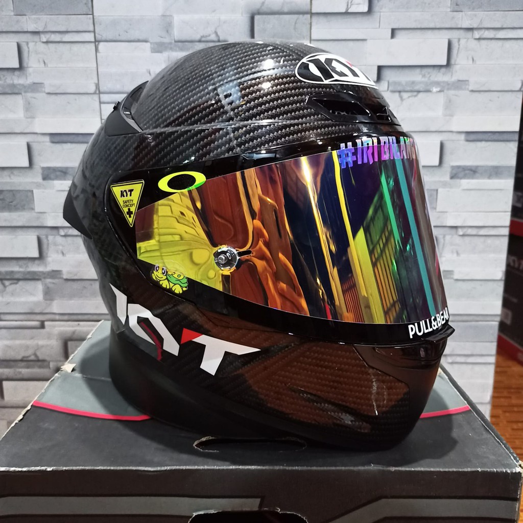 Jual HELM KYT TT COURSE REPAINT CARBON PAKET GANTENG | Shopee Indonesia