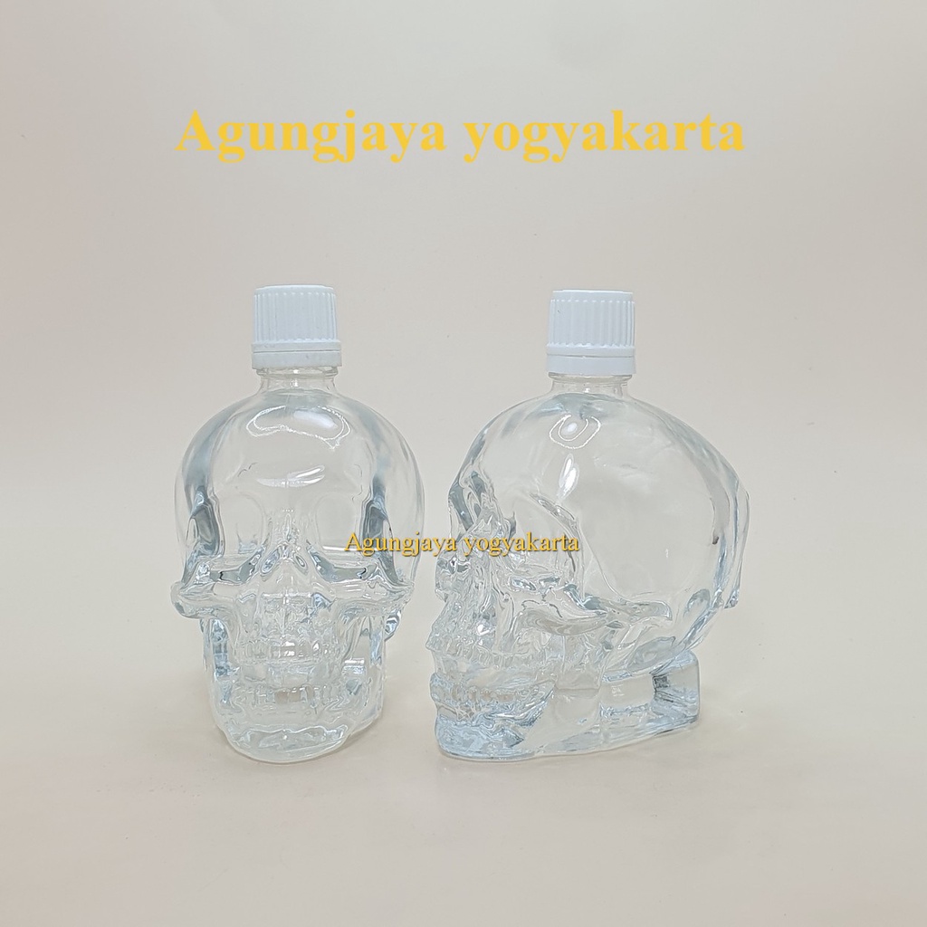 Jual Botol Kaca Skull 120 Ml Tengkorak Clear Original Tutup Drop Toner ...