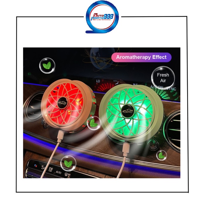 Jual Kipas Angin Multifungsi Car USB Fan Aromatherapy Diffuser LED RGB ...