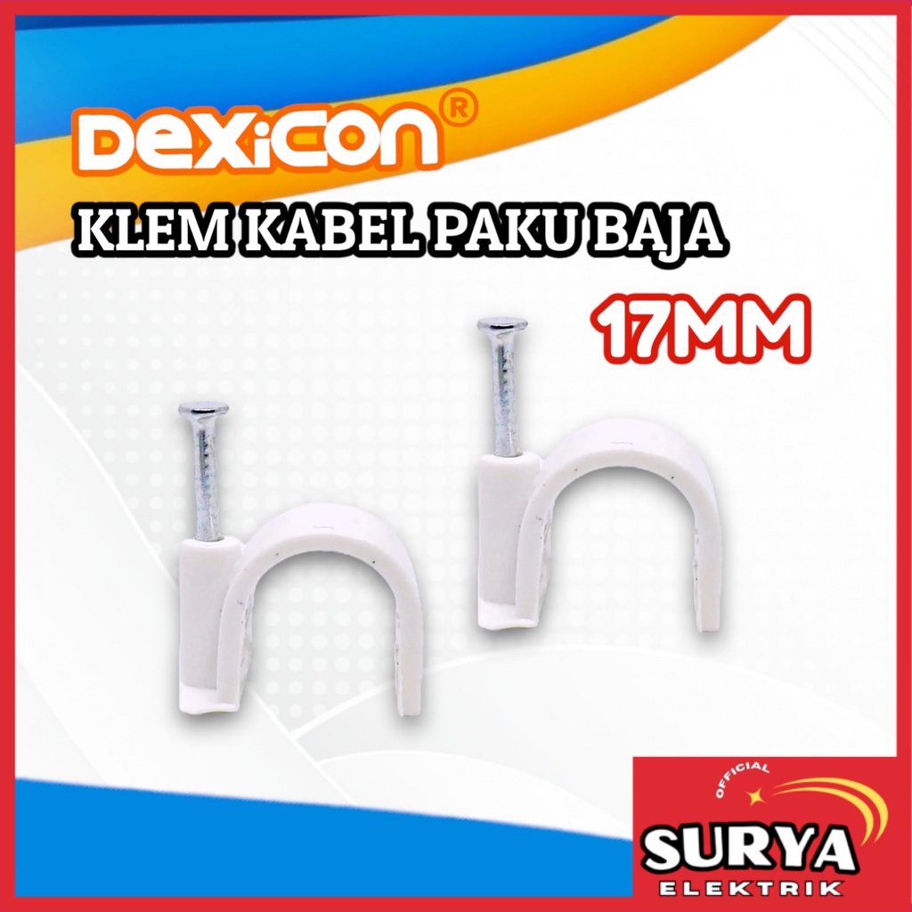 Jual Klem Klip Kabel DEXICON HANTAG Wire Cable Clamp ORI Baja No 17 ISI ...