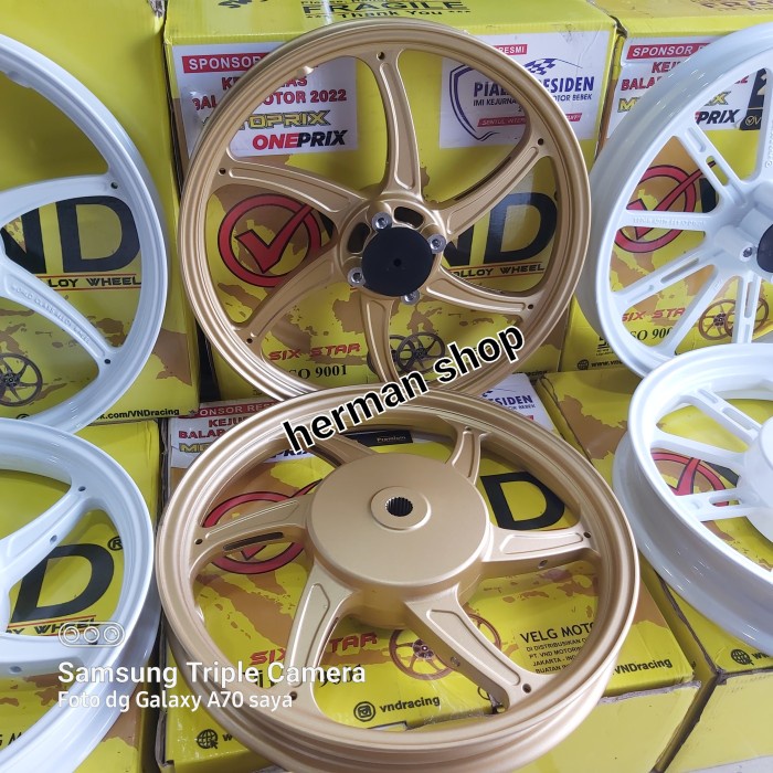 Jual VELG VND SIX STAR BEAT VARIO SCOOPY GENIO - gold matt | Shopee ...