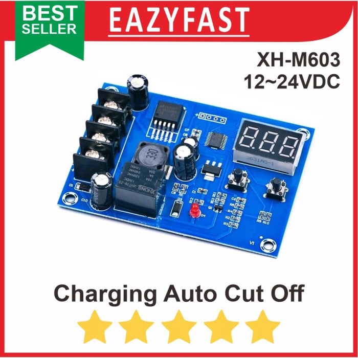 Jual Charger Control Auto Cut Off XH-M603 Modul Otomatis Cas Battery Aki | Shopee Indonesia