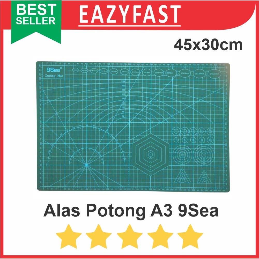 Jual Cutting Mat Pad A3 Papan Alas Potong Cutter Work Green 45x30 cm 9Sea | Shopee Indonesia