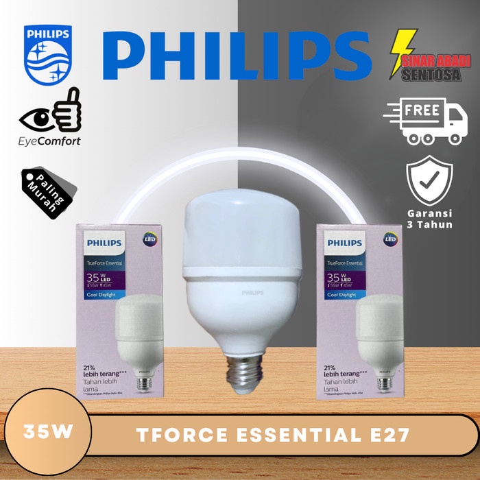 Jual LAMPU PHILIPS LED 35W 35 WATT PHILIPS TFORCE ESSENTIAL | Shopee Indonesia