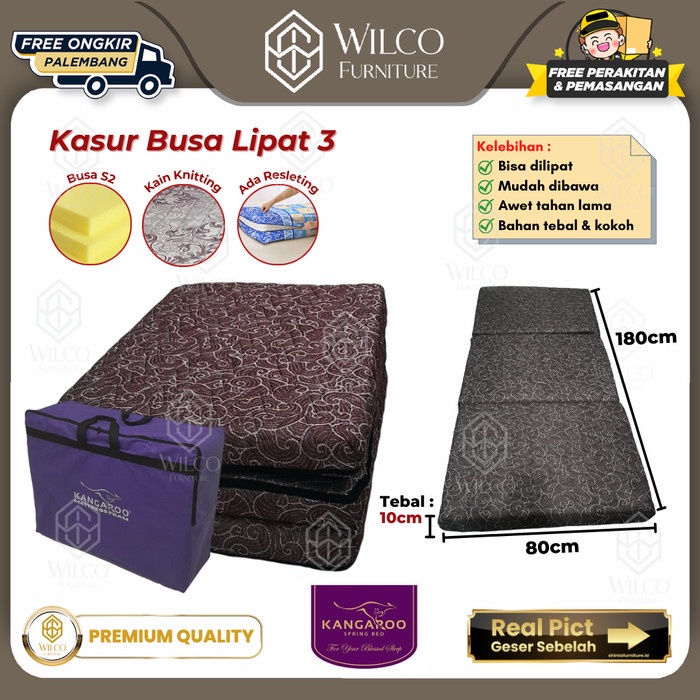 Jual Kasur Busa Lipat 3 Kangaroo / Matras Lipat Minimalis / Kasur ...