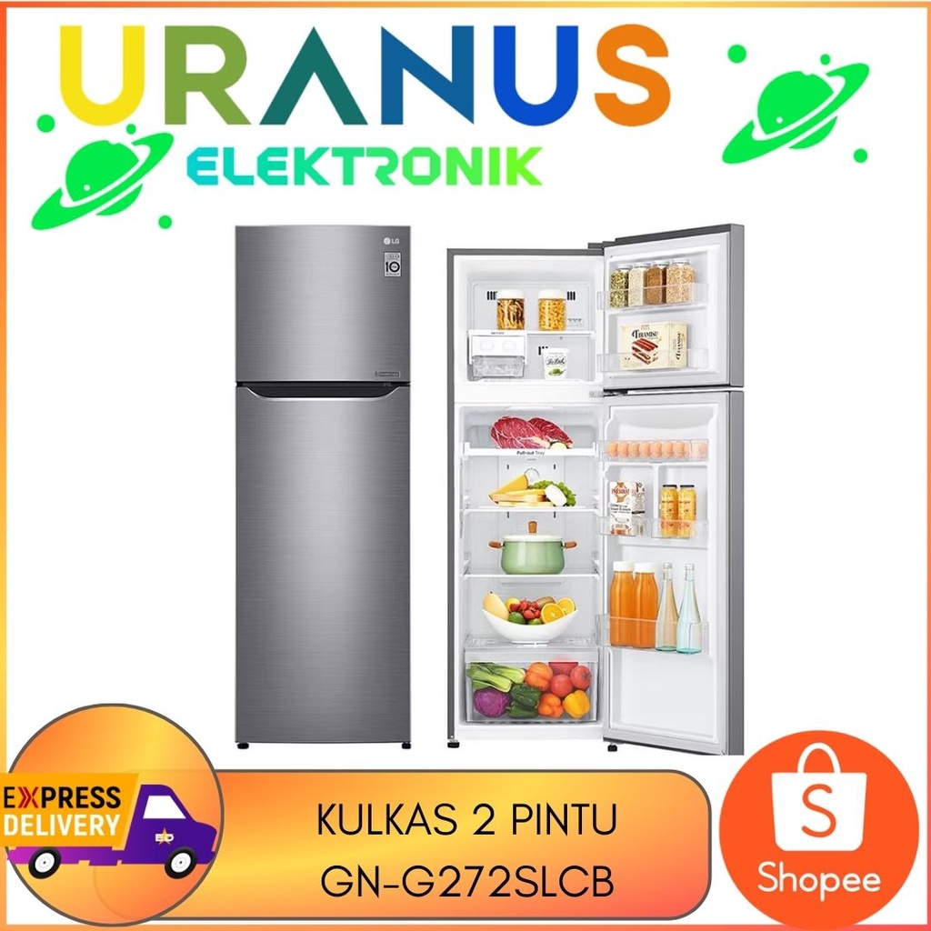 Jual LG GN-G272SLCB KULKAS LG 2 PINTU KAPSITAS 272LITER/254LITER SMART DIAGNOSIS | Shopee Indonesia