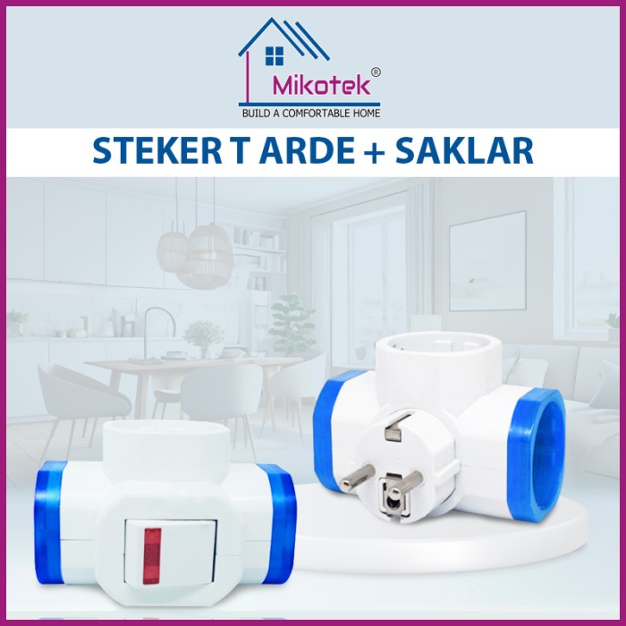 Jual Steker T Arde Saklar Mikotek / Colokan Listrik 3 Lubang Swictch On ...