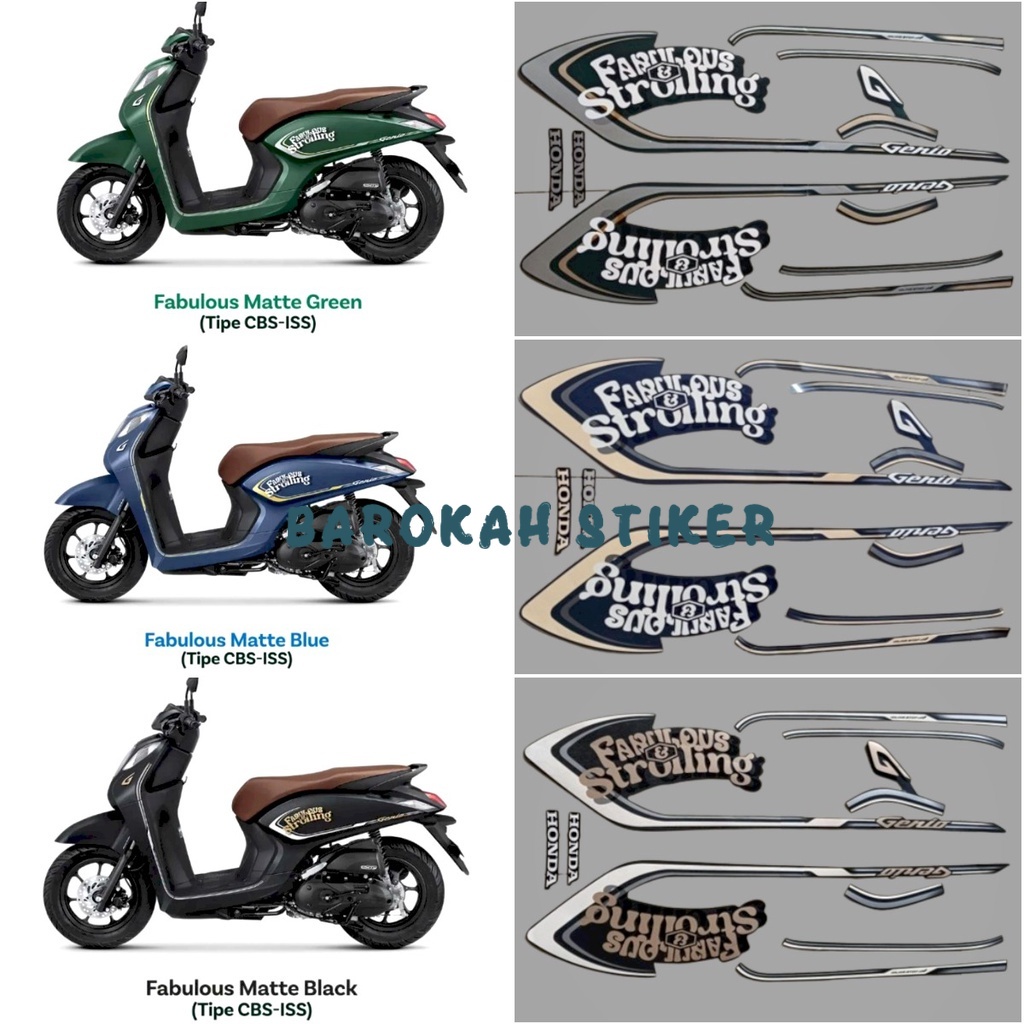 Jual Striping stiker polet list motor Honda GENIO 110 2023 CBS ISS ...