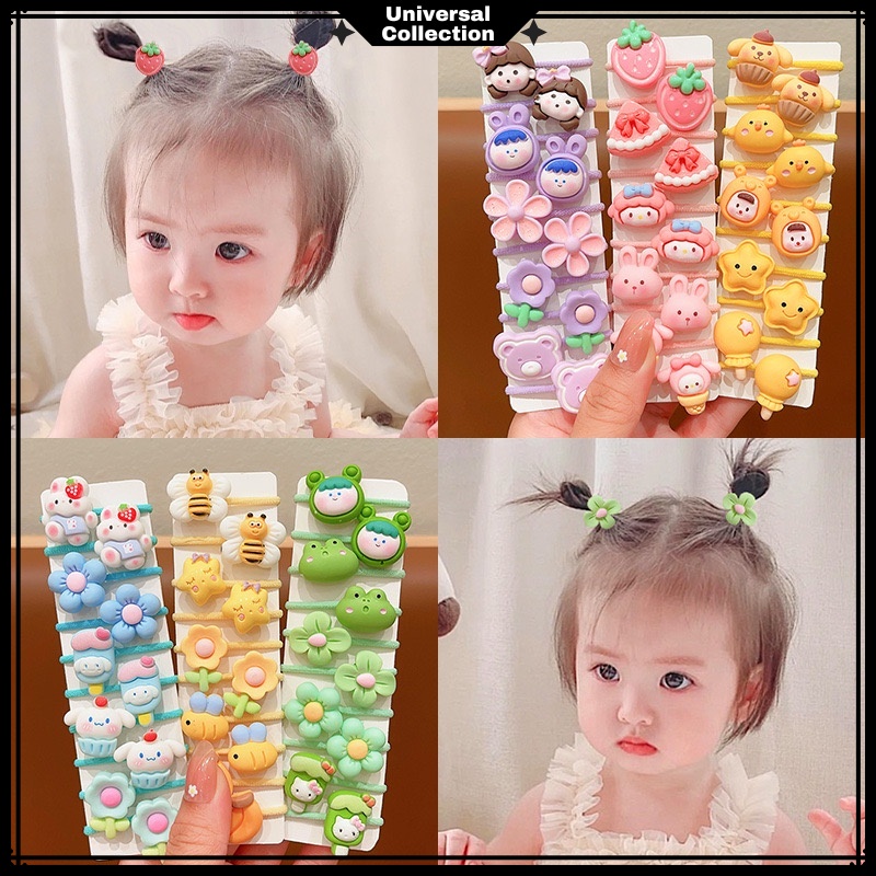 Jual 10PCS / SET IKATAN RAMBUT ANAK KOREA KARAKTER LUCU / AKSESORIS ...