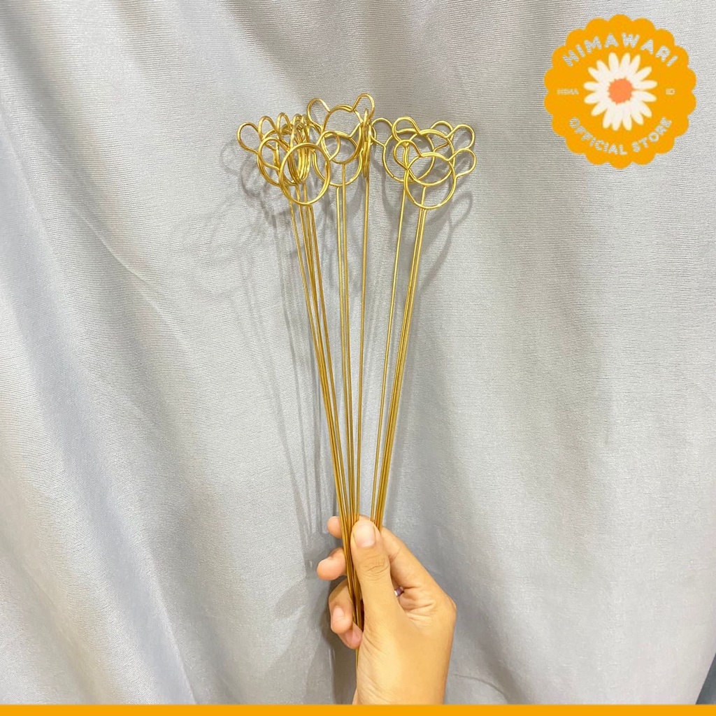 Jual HIMA - 1pc Gold Stick Card / Stick Bunga Stick Greeting cards ...