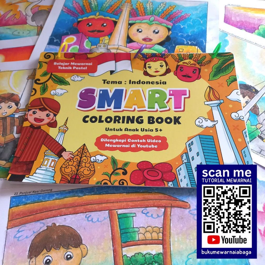 Jual Smart Coloring Book Indonesia ABAGA/ Belajar Mewarnai Gradasi ...