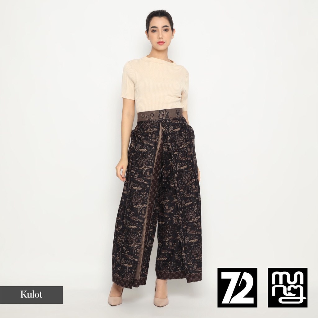 Jual CELANA KULOT BATIK Premium Motif Two Tone Pagi Sore Ikan Koi Hitam ...