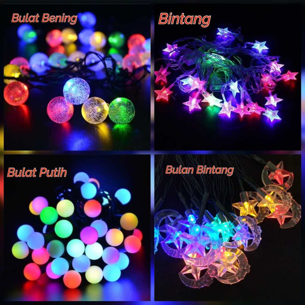 Jual LAMPU NATAL LED BULAT BINTANG BULAN TWINKLE LED LAMPU TUMBLER HIAS ...