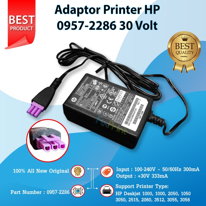 Jual Adaptor Printer HP Deskjet 2060 1050 D2566 D2666 D2000 D1000 2050 ...