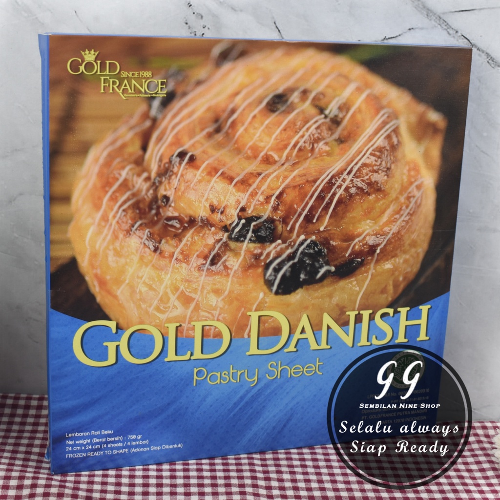 Jual GOLD FRANCE DANISH Pastry Sheet 750 g Goldfrance Danis Pastri ...