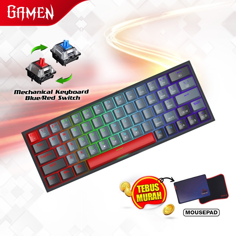 Jual Keyboard Gaming Gamen Titan V Lite Series RGB Light LED Keyboard ...