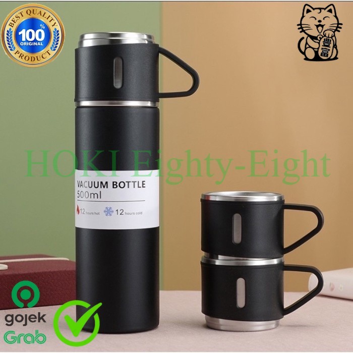 Jual SET BOTOL VACUUM FLASK / Tumbler Termos Gelas PREMIUM EE | Shopee ...