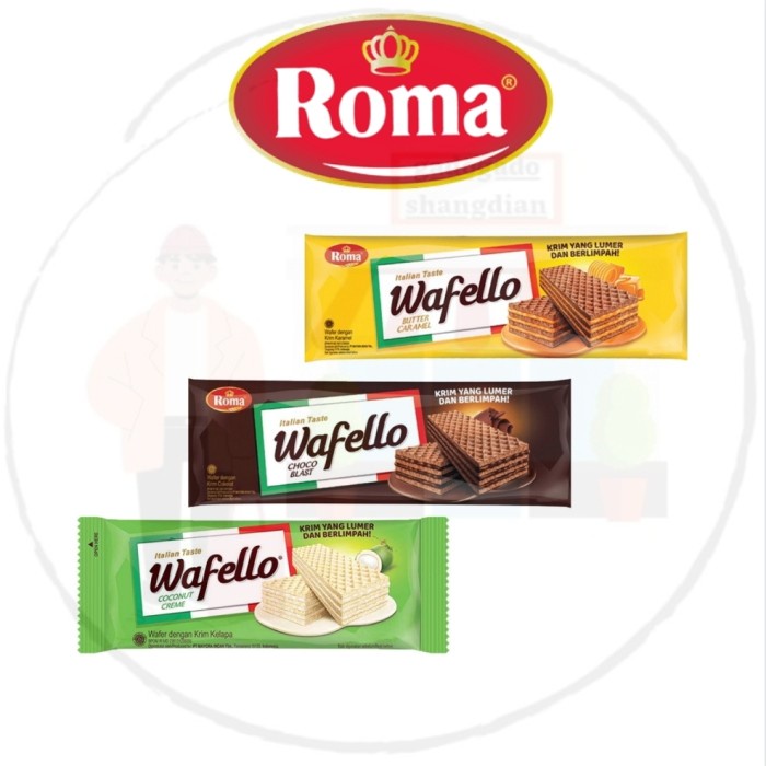 Jual [Kalimantan] ROMA Wafello Wafer Long Choco Blast - Butter Caramel ...