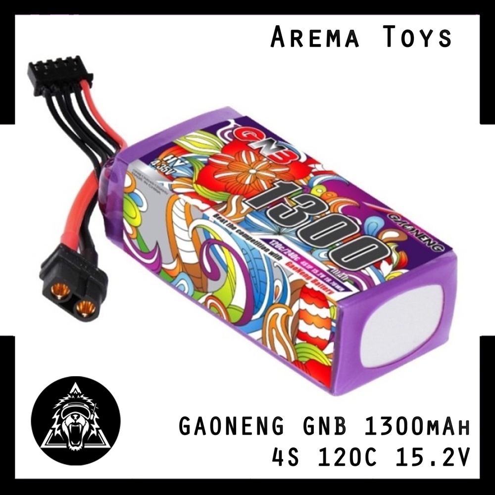 Jual GAONENG GNB 1300mAh 4S 120C 15.2V FPV LiPo Battery LIHV XT60 ...