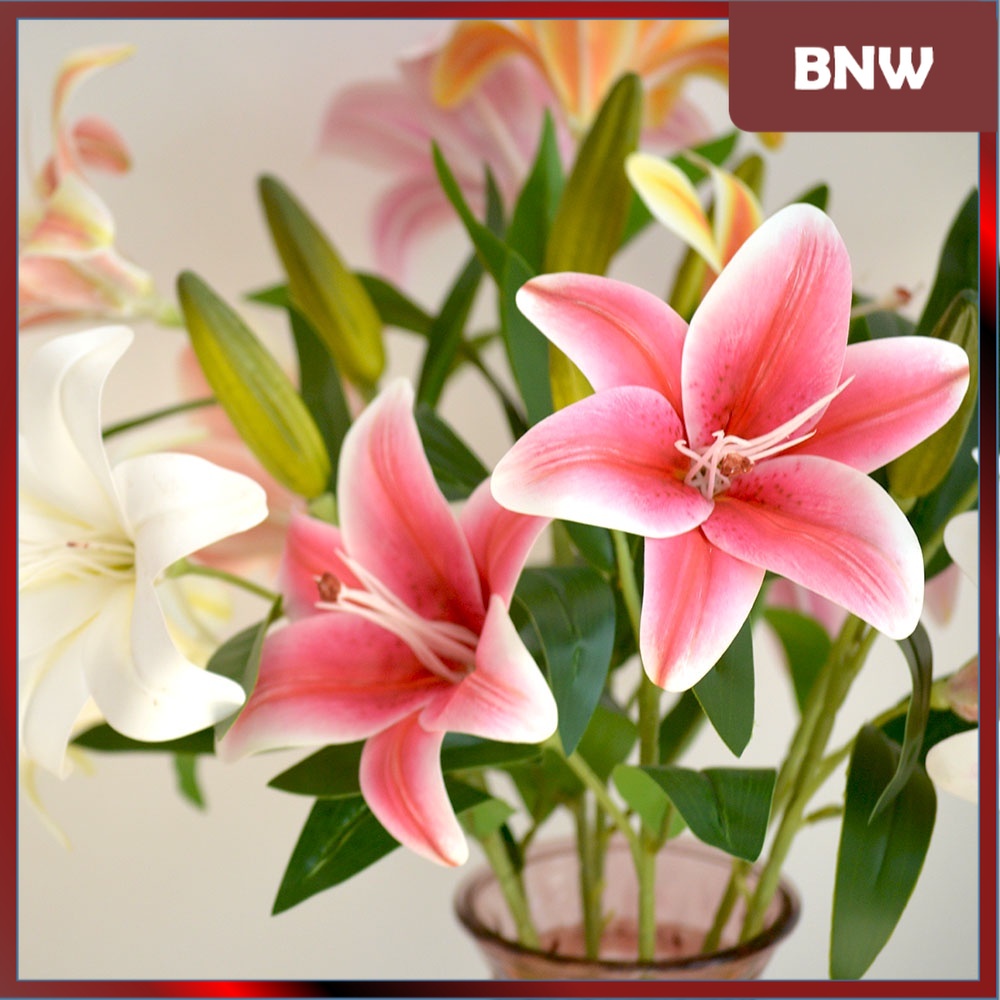Jual BNW - Bunga L2 Lily Latex Cabang 2 Artificial Bunga lili Palsu ...