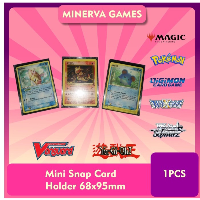 Jual Mini Snap Card Holder TCG Pokemon MTG Digimon Yugioh KPOP Vanguard ...