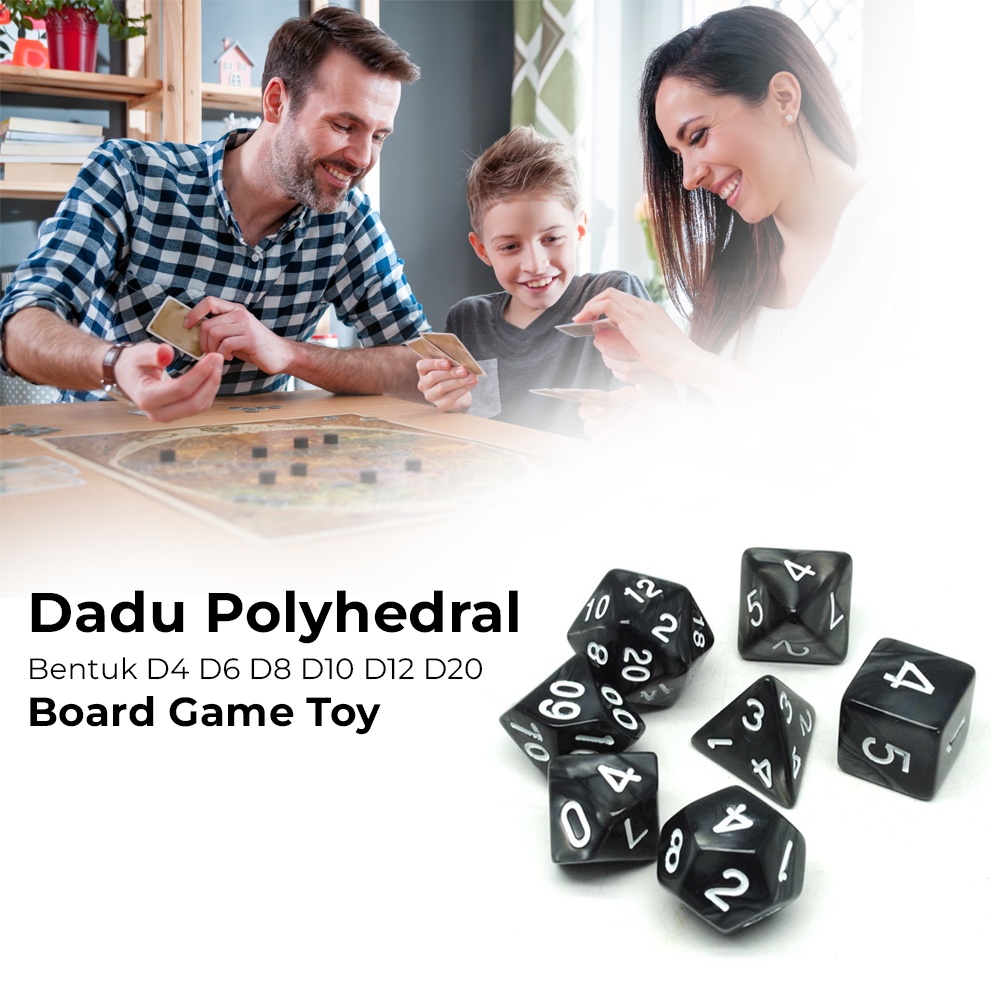 Jual Dadu Dungeons dan Dragons Polyhedral Board Game Dice Role Play Set ...