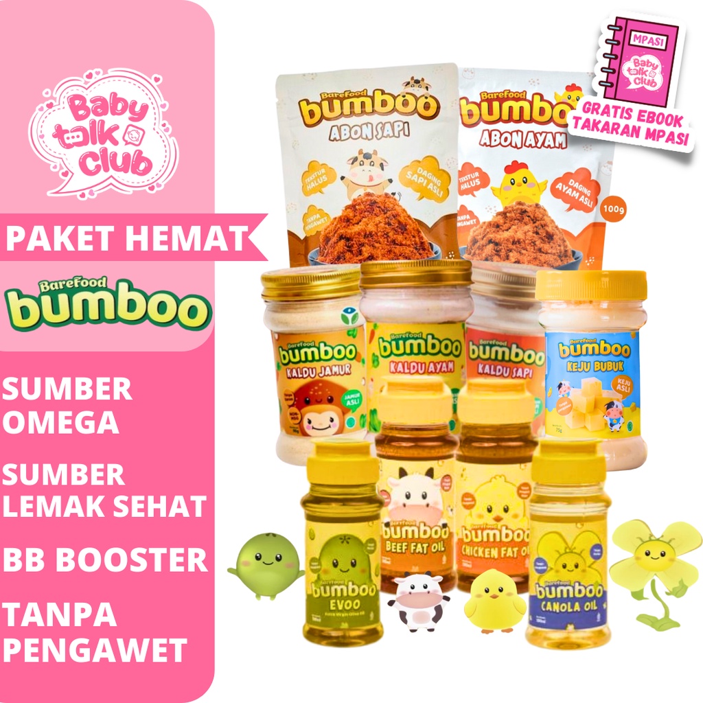 Jual Paket Bumboo Barefood Kaldu Mpasi Keju Bubuk Abon Sapi dan Ayam ...