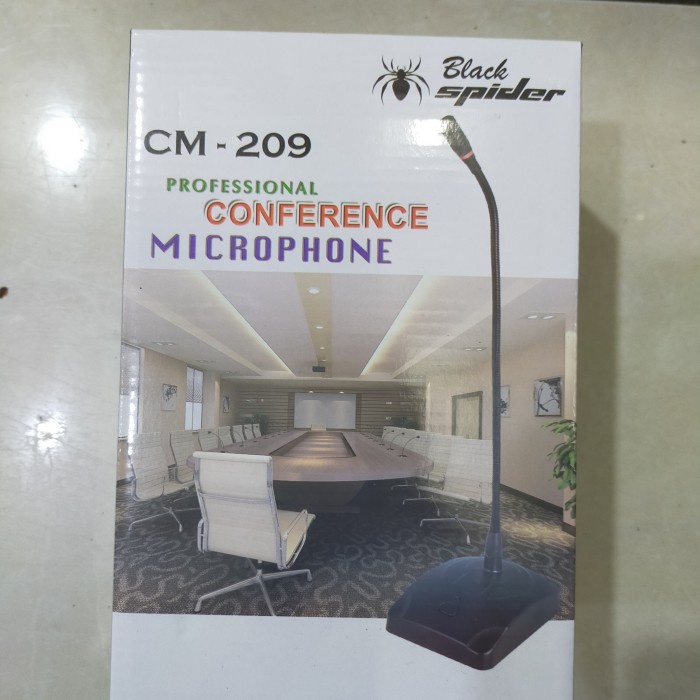 Jual microphone mic mik mikrofon meja black spider cm 209 rapat kerja ...