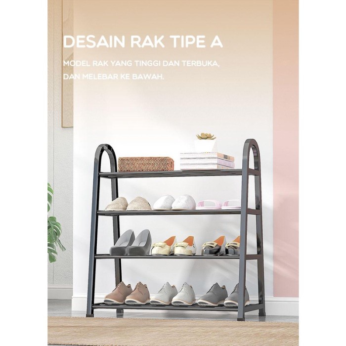 Jual Rak Sepatu Sendal 4 Susun 5 Tingkat Portable Bahan Plastik ...