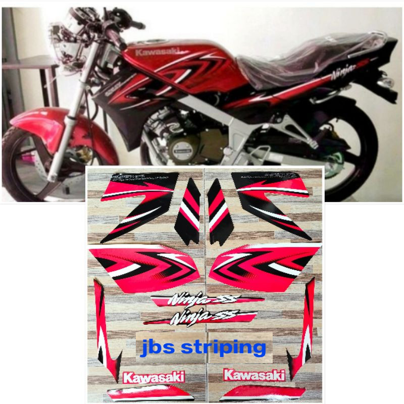 Jual Stiker ninja ss Striping Kawasaki ninja ss merah red tahun 2011 ...