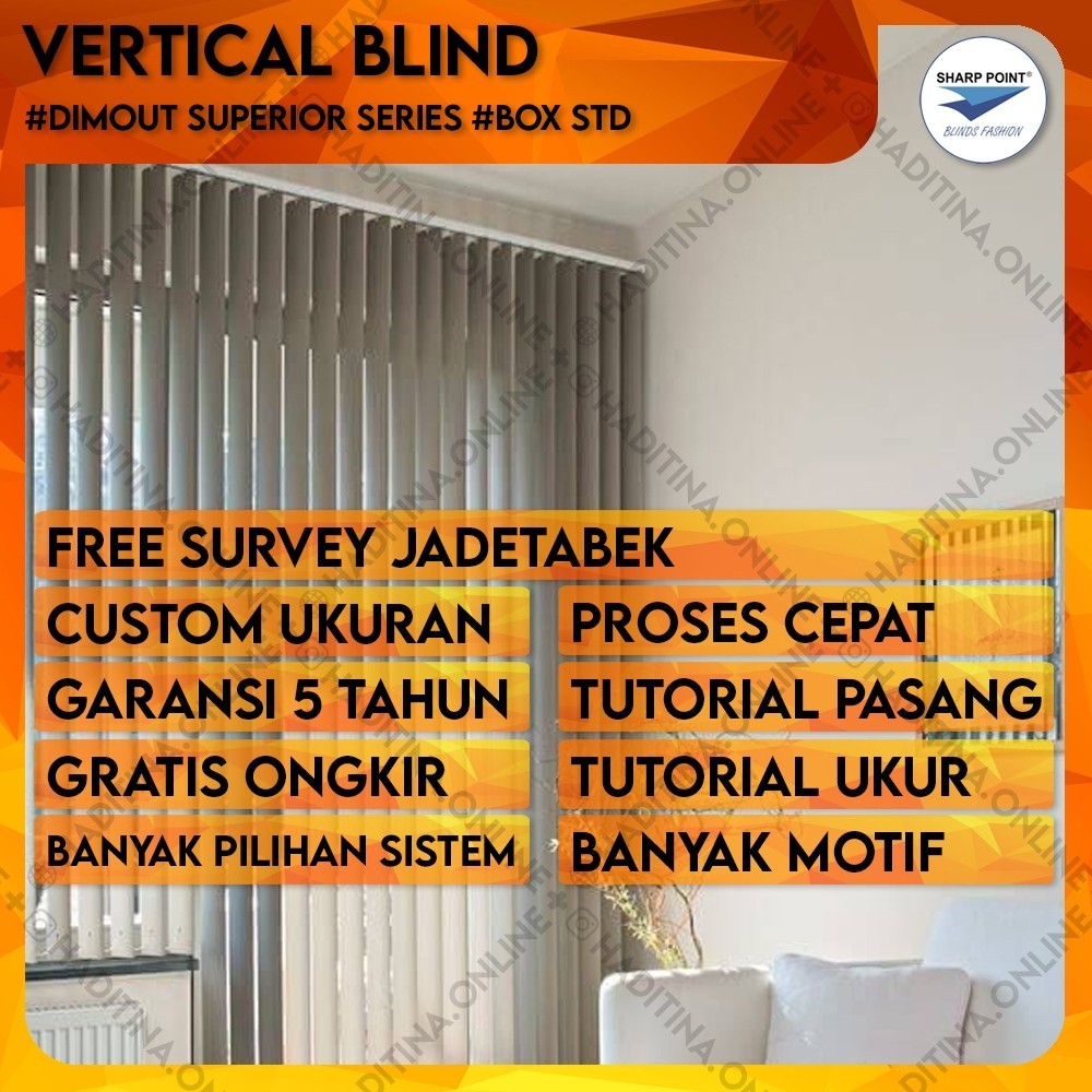 Jual Vertical Blind Dimout Superior Box STD | Jendela Gorden Tirai ...