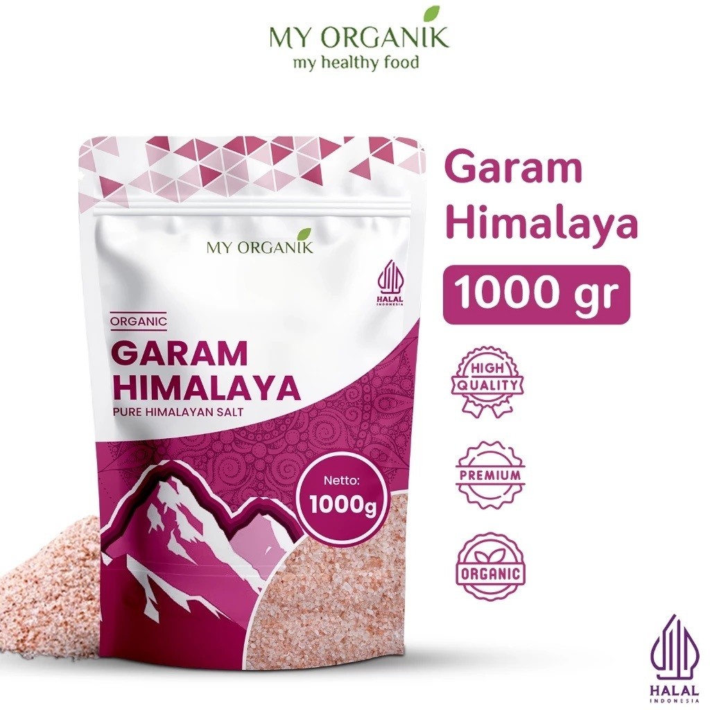 Jual My Organik Garam Himalaya Original 1Kg Himalayan Pink Salt Tanpa ...