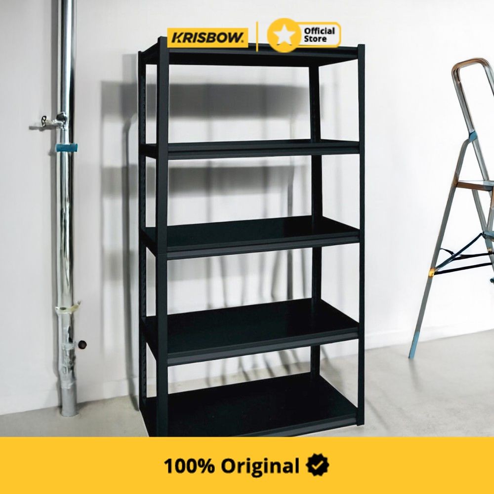 Jual Krisbow Shelving Rak Besi 5 Tingkat 90X45X183 cm - Hitam | Shopee ...